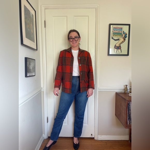 Pendleton | Jackets & Coats | 5s Vintage Pendleton Orange And Brown ...